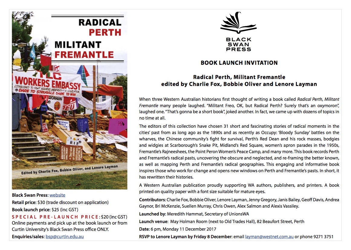 Radical Perth, Militant Fremantle – Fremantle History Society